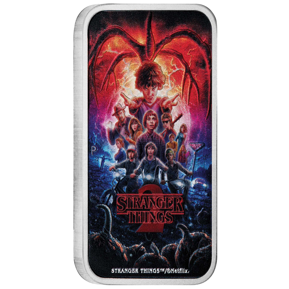 2026 Tuvalu Season 2 Stranger Things 1oz Silver Colorized Rectangular ...