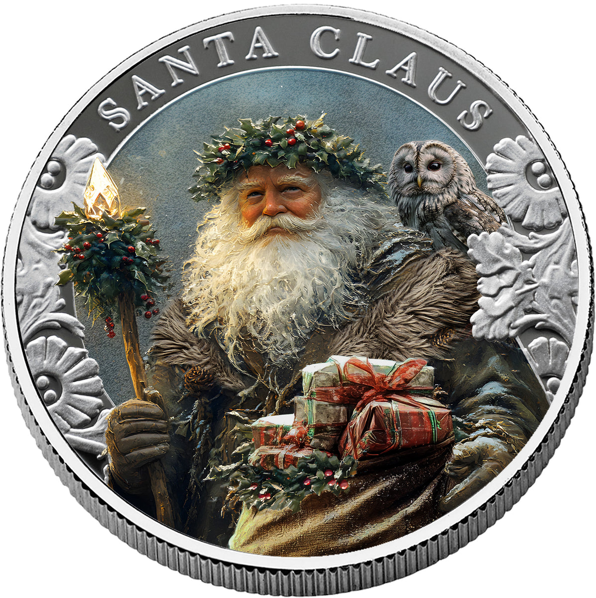 2025 Cameroon Santa Claus Colorized 1oz Silver Coin – Minted Assets