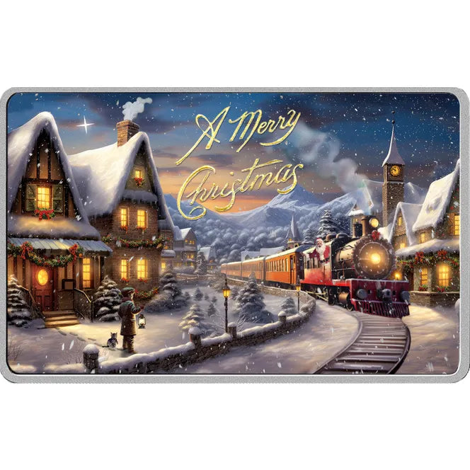 2024 Cameroon Santa Express Postcard 1oz Silver Coin – Minted Assets